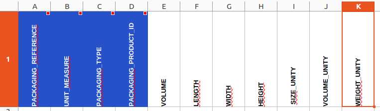Productverpakkingen toevoegen met excel – Warehouse-Online